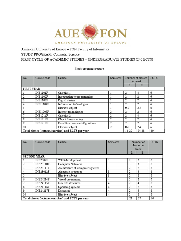 Computer Science First Cycle | PDF | Parallel Computing | Computing