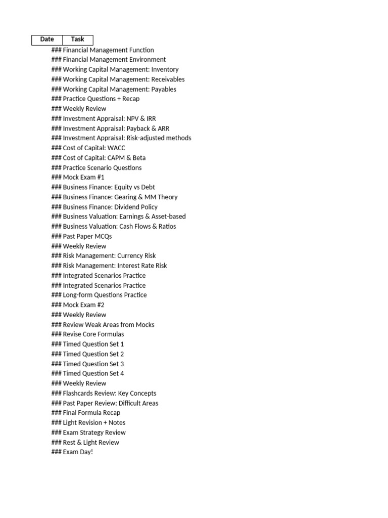 Comprehensive Business Finance Study Guide | PDF