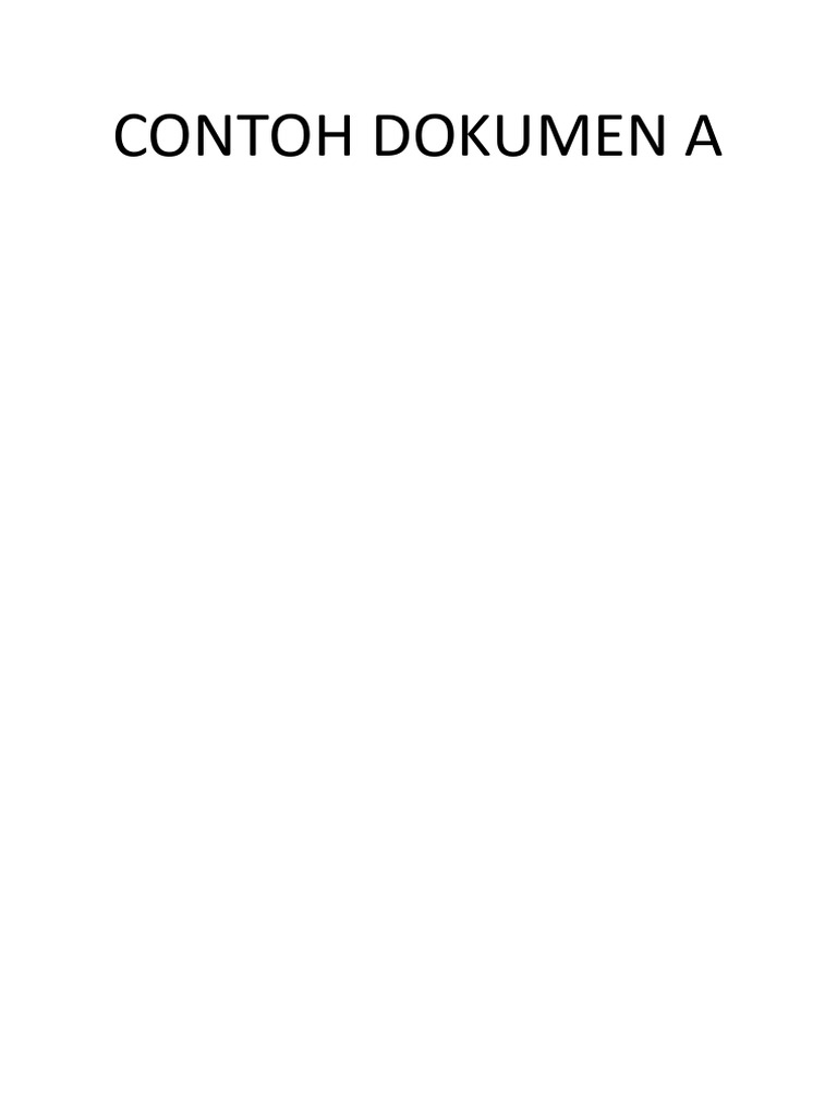Contoh Dokumen A | PDF
