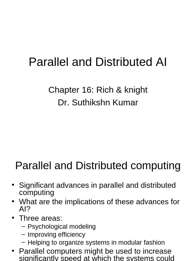 Advances in Parallel AI Systems | PDF | Parallel Computing ...