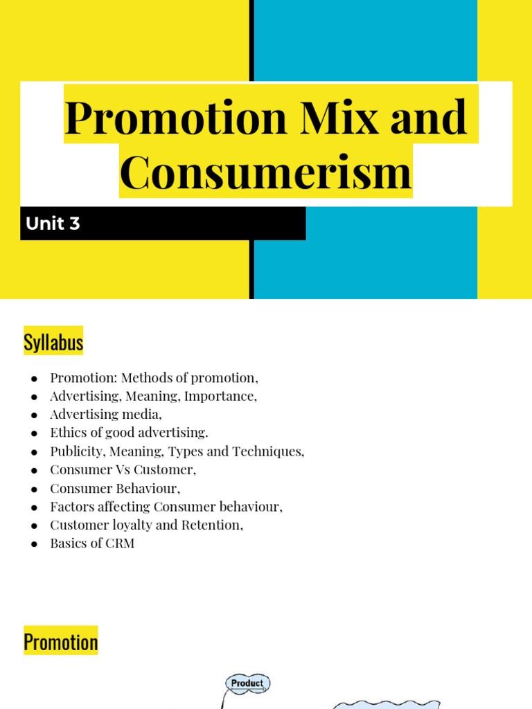 Promotion Mix and Consumerism | PDF | Brand | Advertising