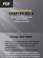 Sports Psych - Carron's Model | PDF | Leadership | Group Cohesiveness