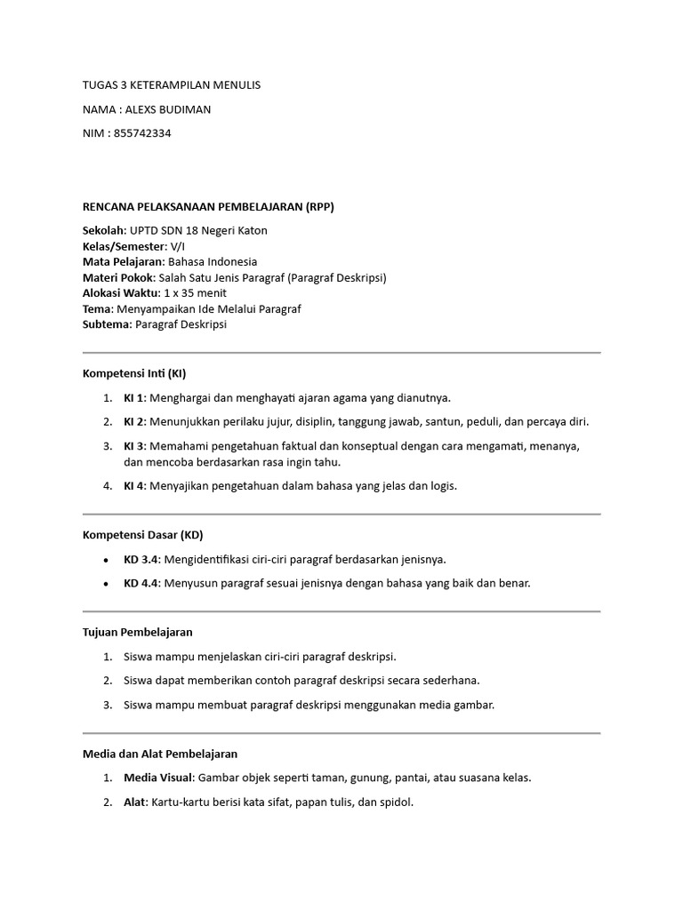 Tugas 3 Keterampilan Menulis | PDF