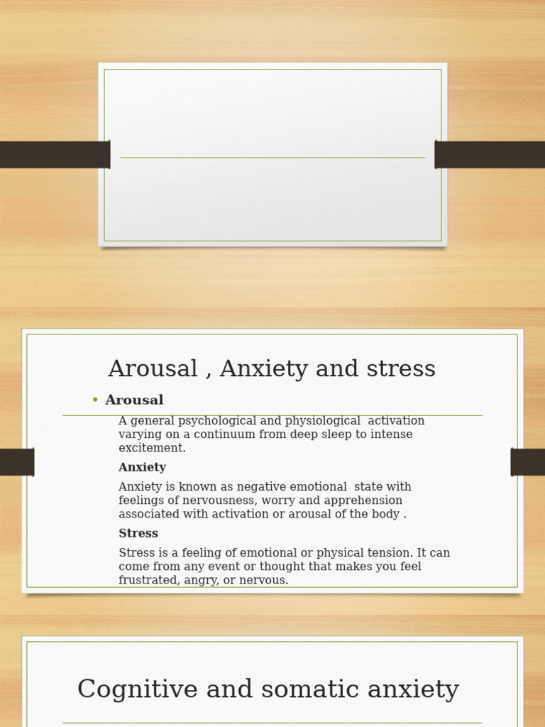 Anxiet and Sports | PDF | Anxiety | Mind