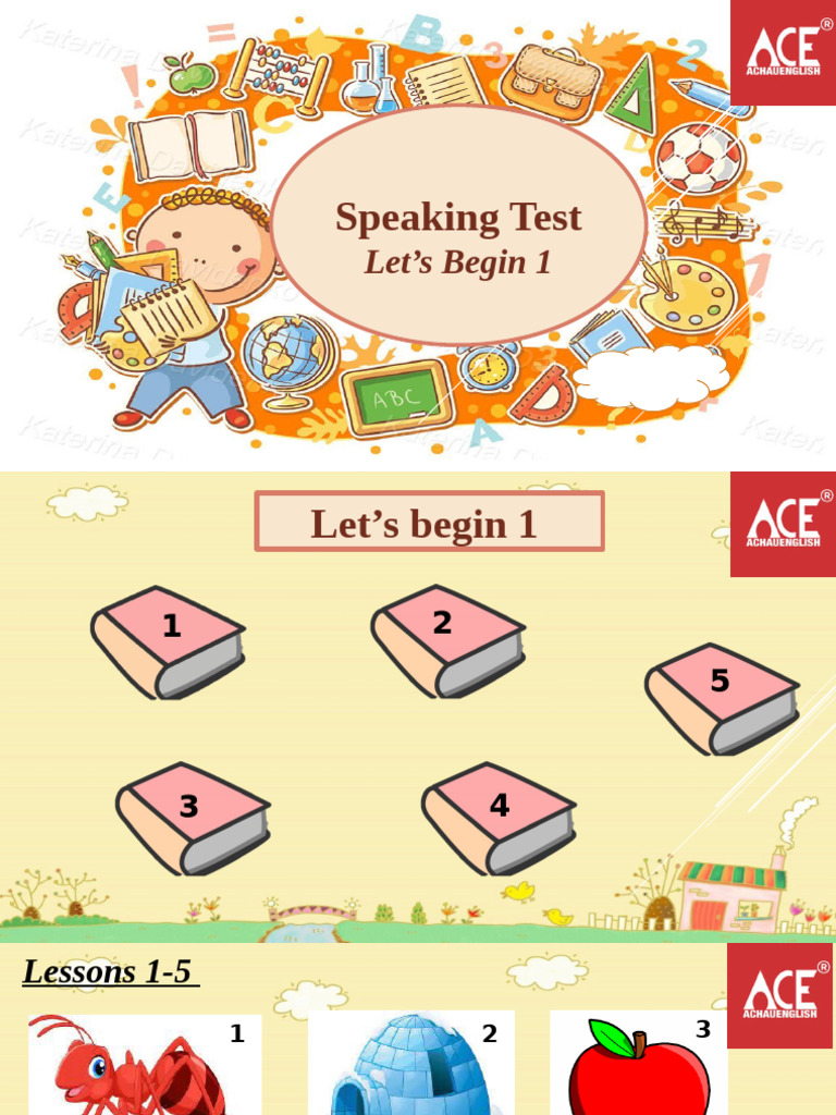 Speaking Test Lessons Overview | PDF
