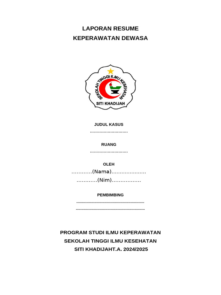 Format Resume Praktik Kep. Dewasa | PDF