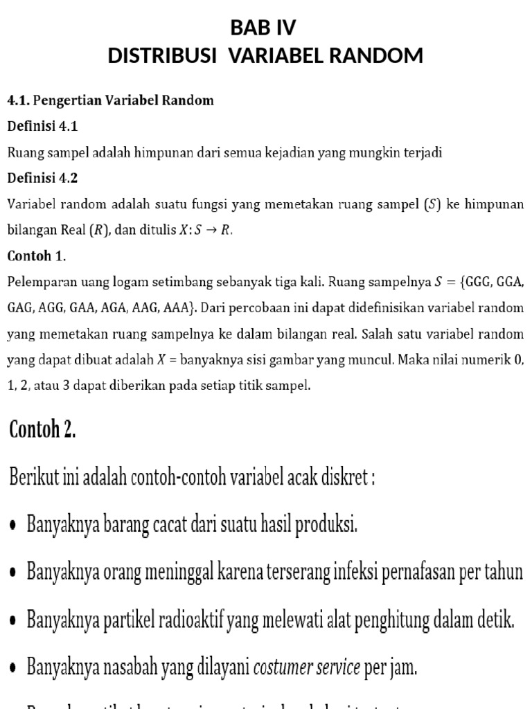 Distribusi Variabel Random | PDF