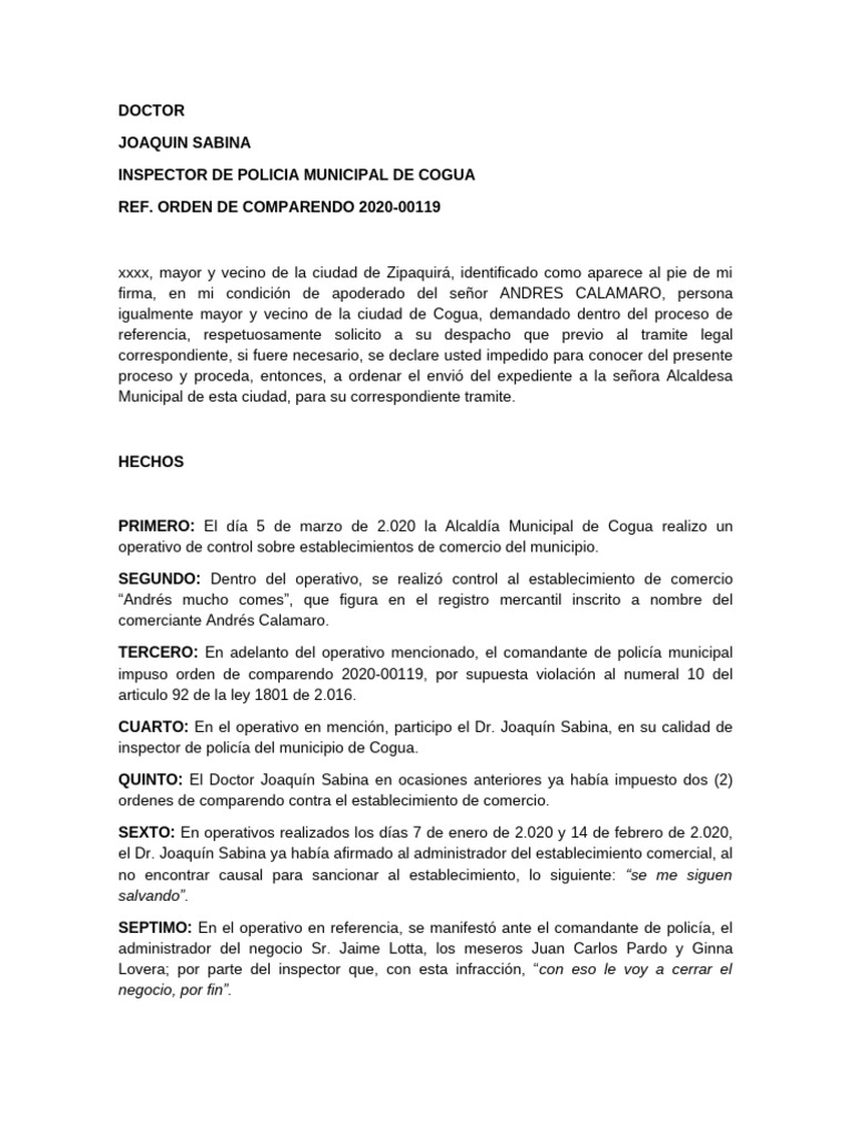 RECUSACION | PDF | Justicia | Crimen y violencia