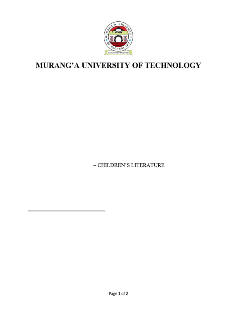 Cel 203 - Children's Literature | PDF