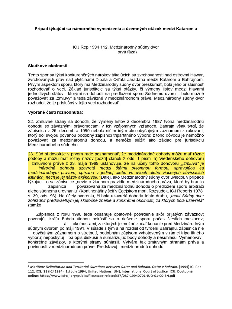 Katar v. Bahrajn | PDF