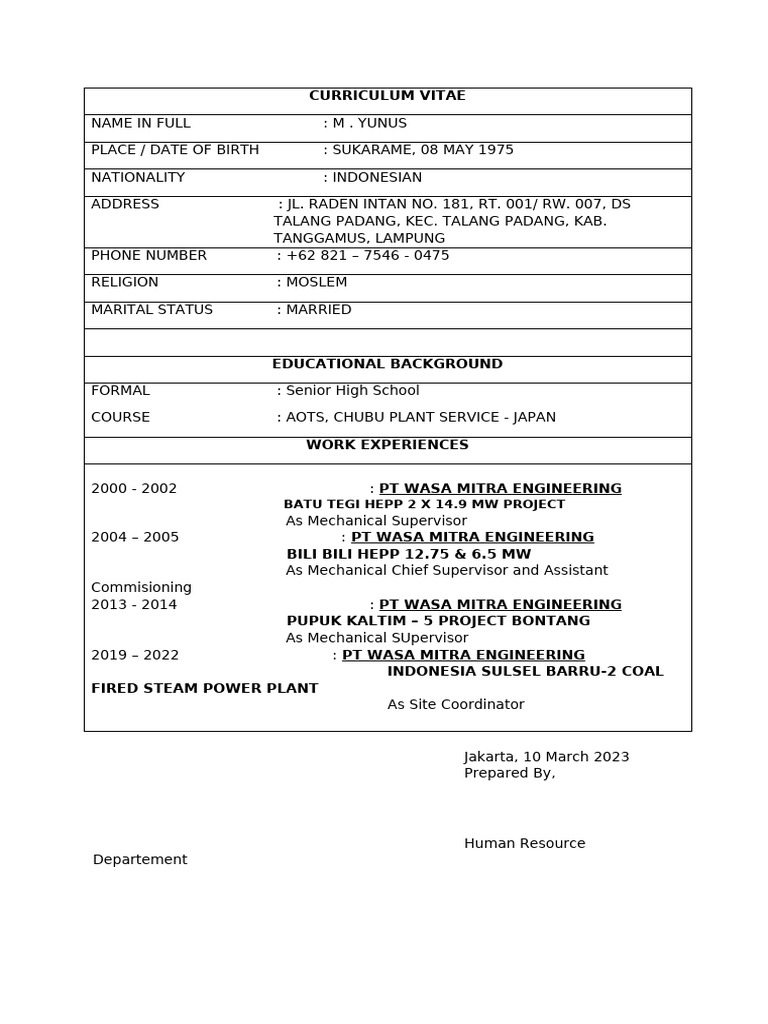 CV Superintendent | PDF