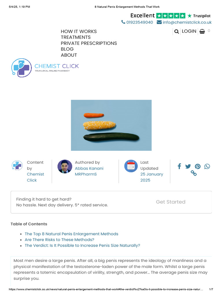 8 Natural Penis Enlargement Methods That Work | PDF | Erectile ...