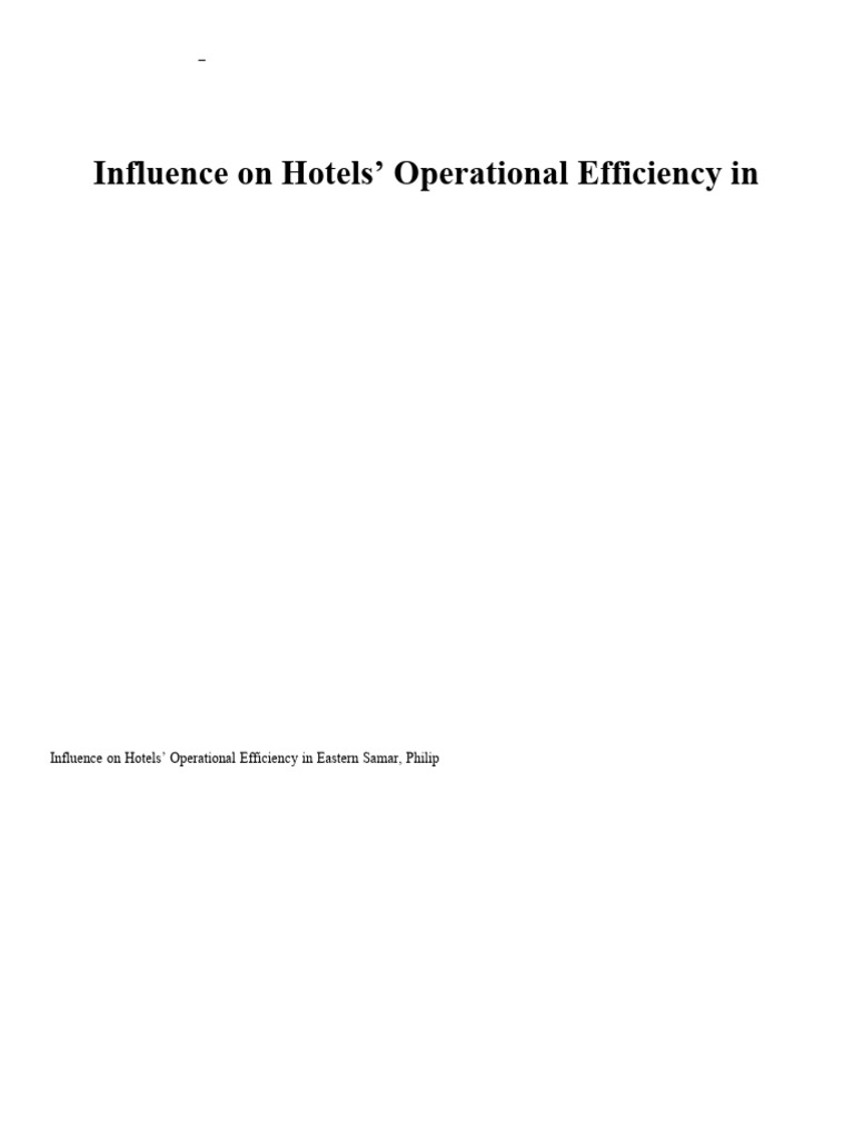 Green Resources Management Practices and Their Influence On Hotels ...