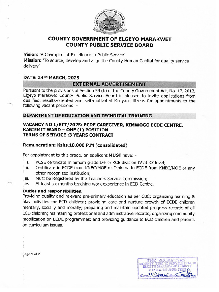 Ecde Advert Replacement 12 Stationsmarch 2025 | PDF