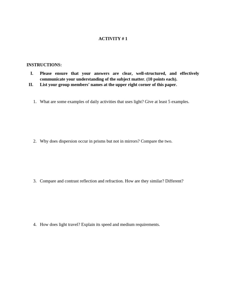 Group Activity | PDF