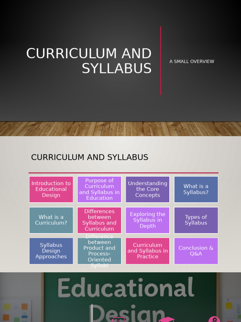 Educational Design - Curriculum and Syllabus | PDF | Curriculum ...