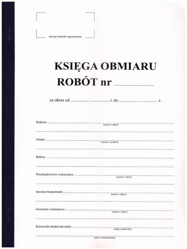 Ksiega Obmiaru Robot | PDF