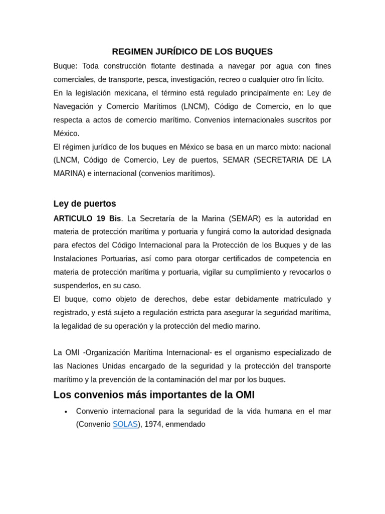 Regimen Jurídico de Los Buques | PDF