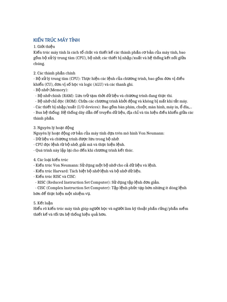 Kien Truc May Tinh | PDF