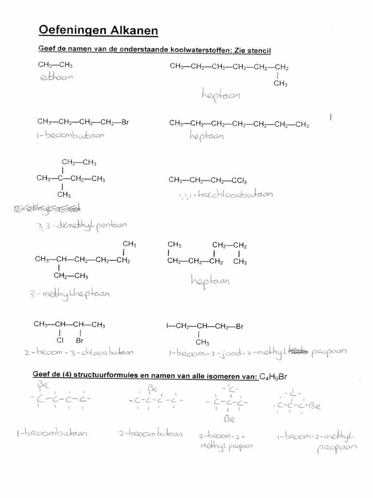 Antwoorden Alkanen | PDF