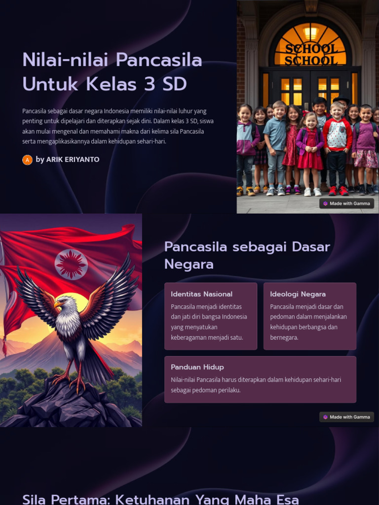 Nilai Nilai Pancasila Untuk Kelas 3 SD | PDF