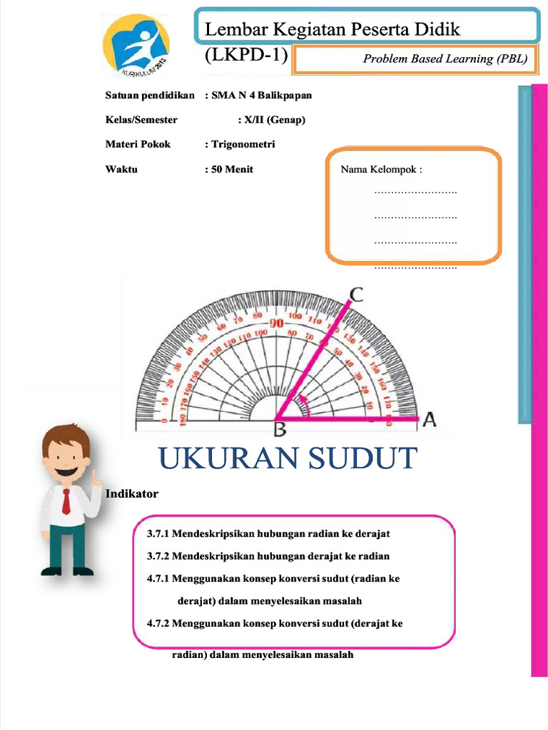 PDF LKPD 1 Trigonometri Kelas X Compress | PDF
