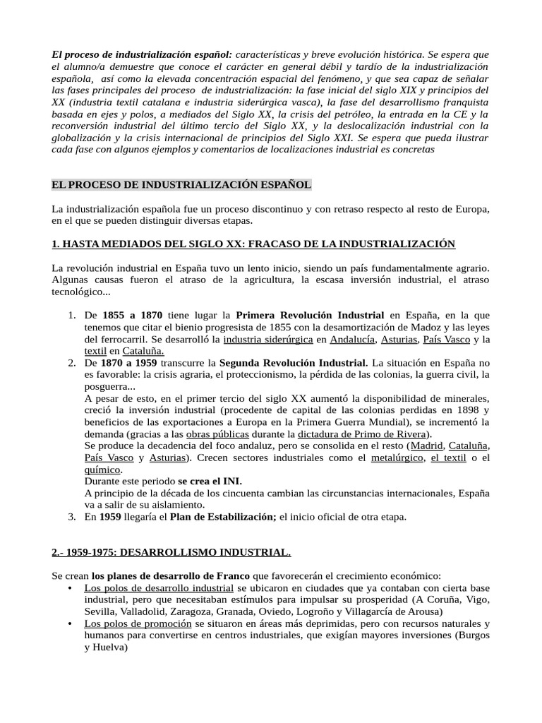 Sector Secunda Rio | PDF | España | Revolución industrial