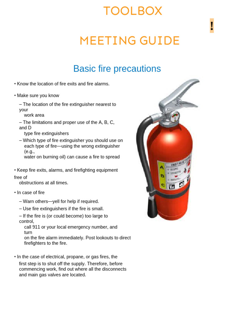 TG07-50 Basic Fire Precautions | PDF