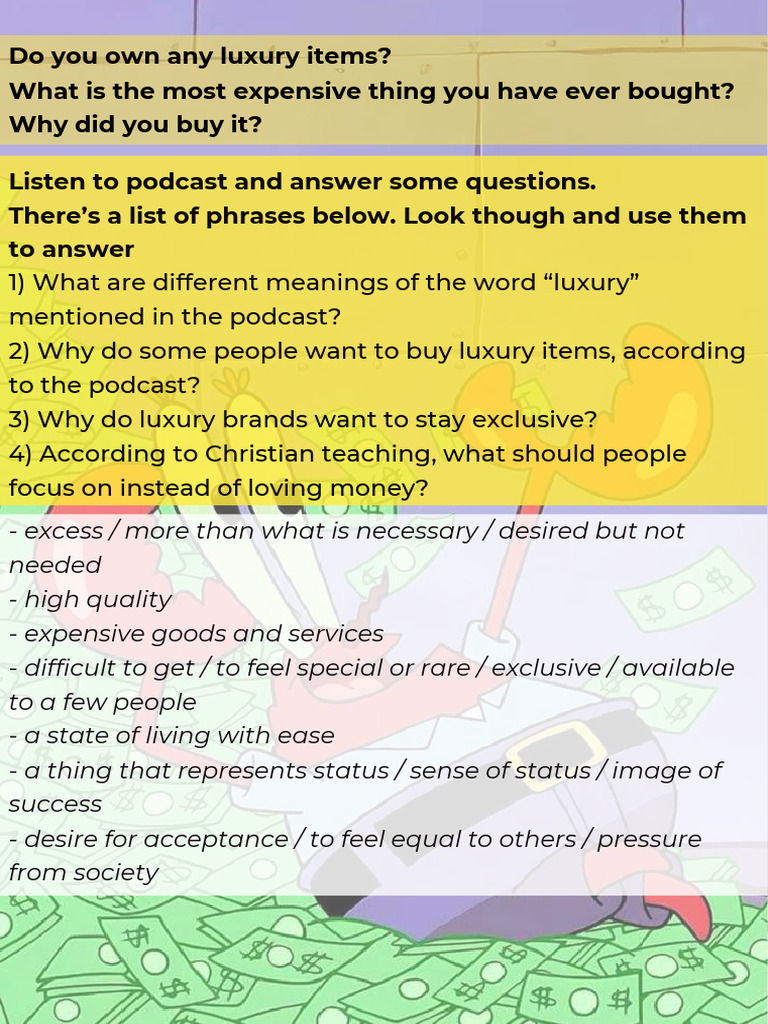 Buying Things That Cost A Lot | PDF