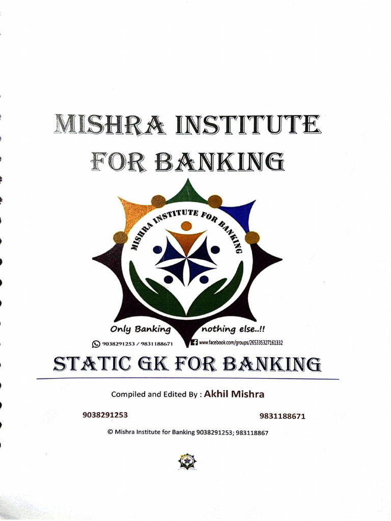 Static GK For Banking | PDF