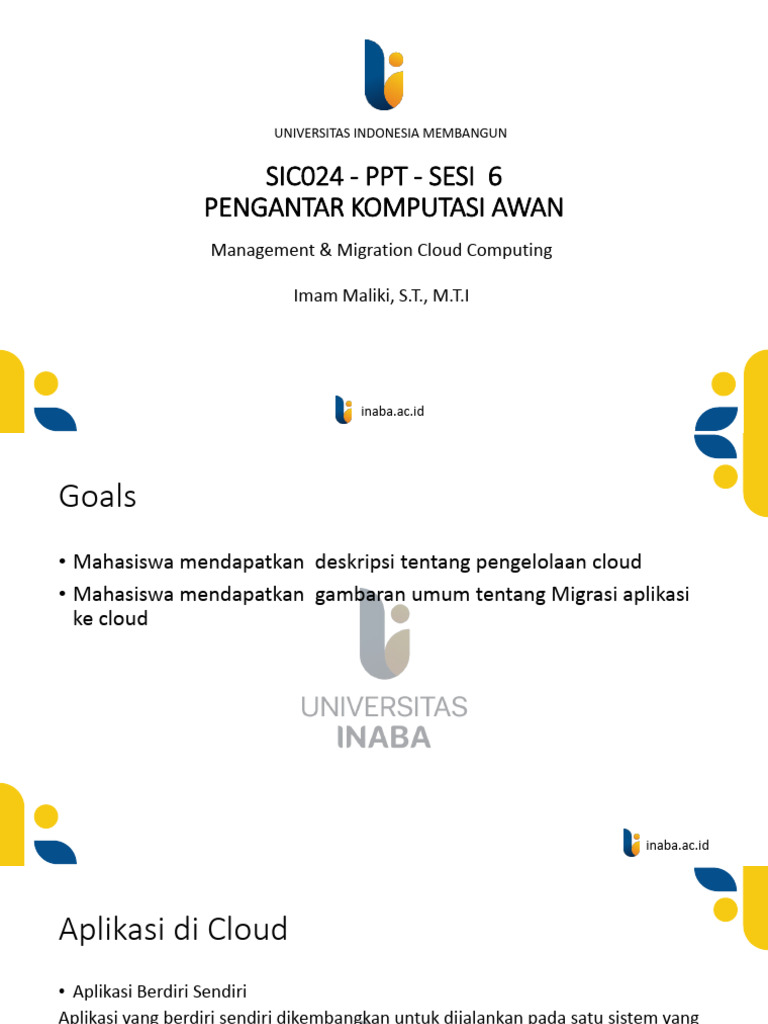 Pertemuan 6 Management - Migration Cloud Computing | PDF