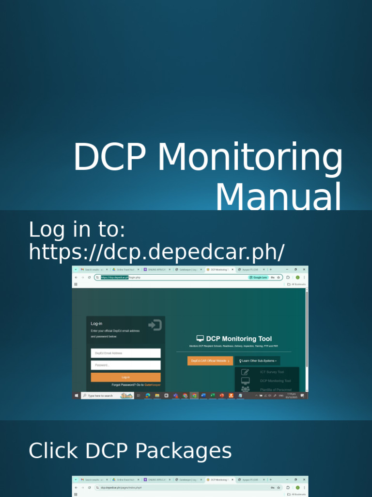 DCP Monitoring Manual | PDF