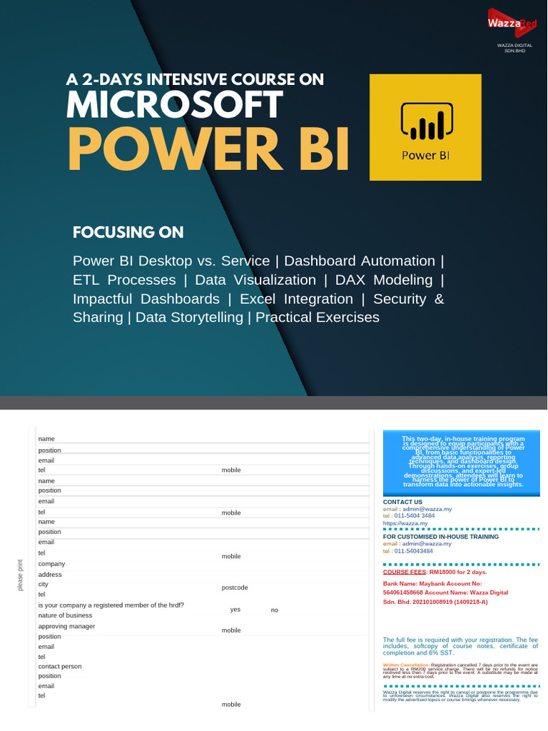 Brochure In-House 2 Days Power BI | PDF | Data Analysis | Data