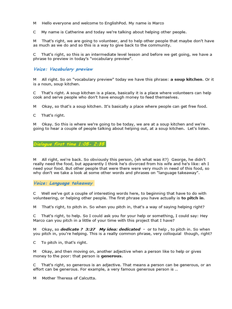 217 - Volunteering | PDF | Luck | Linguistics