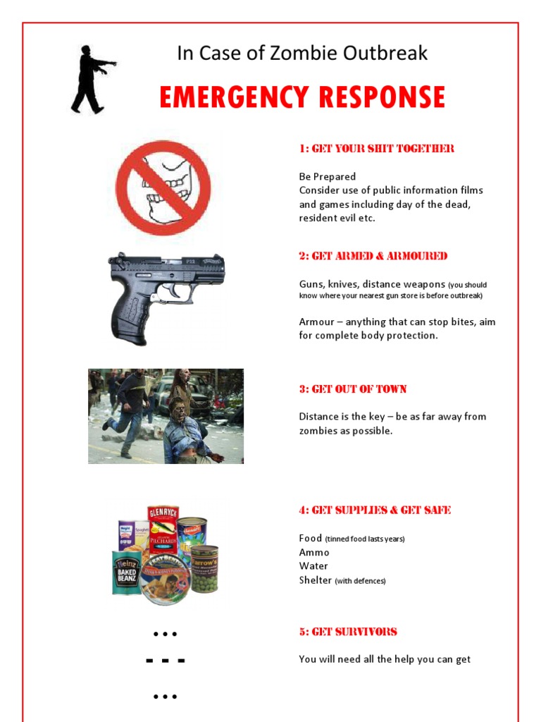 Zombie Outbreak Emergency Response Poster | PDF