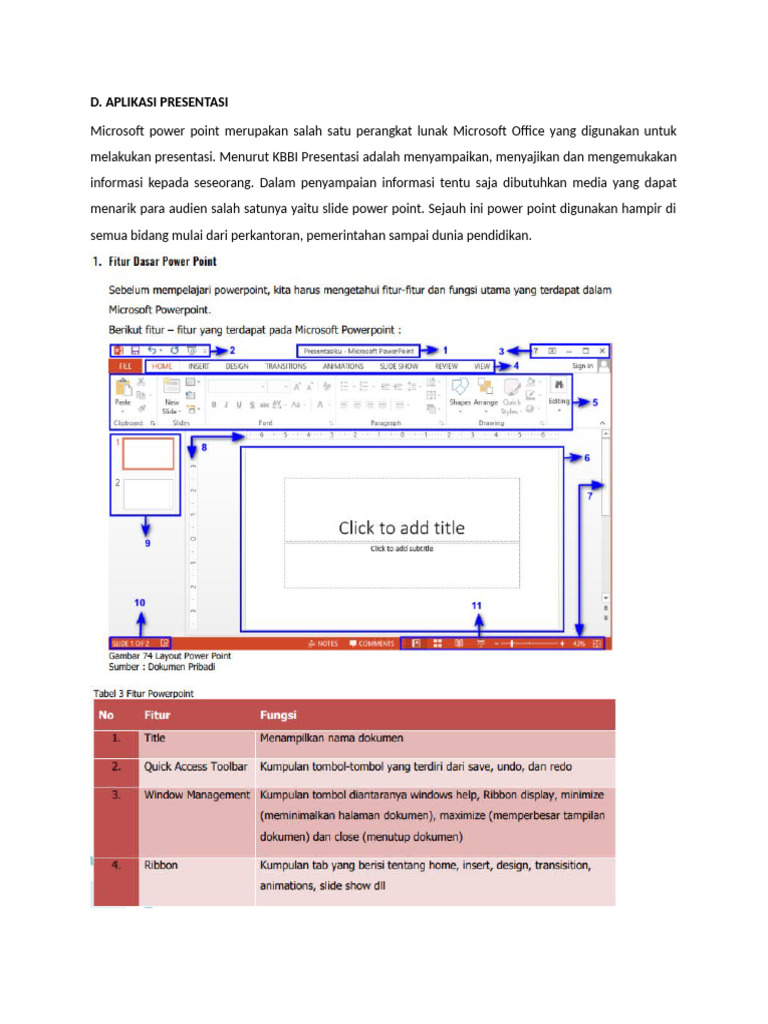 Fitur Utama Microsoft PowerPoint | PDF