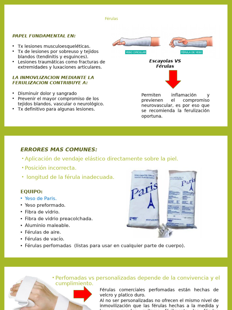 Ferulas 1 | PDF | Tobillo | Codo