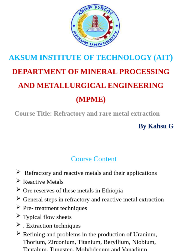 Elective 2 | PDF | Titanium | Zirconium