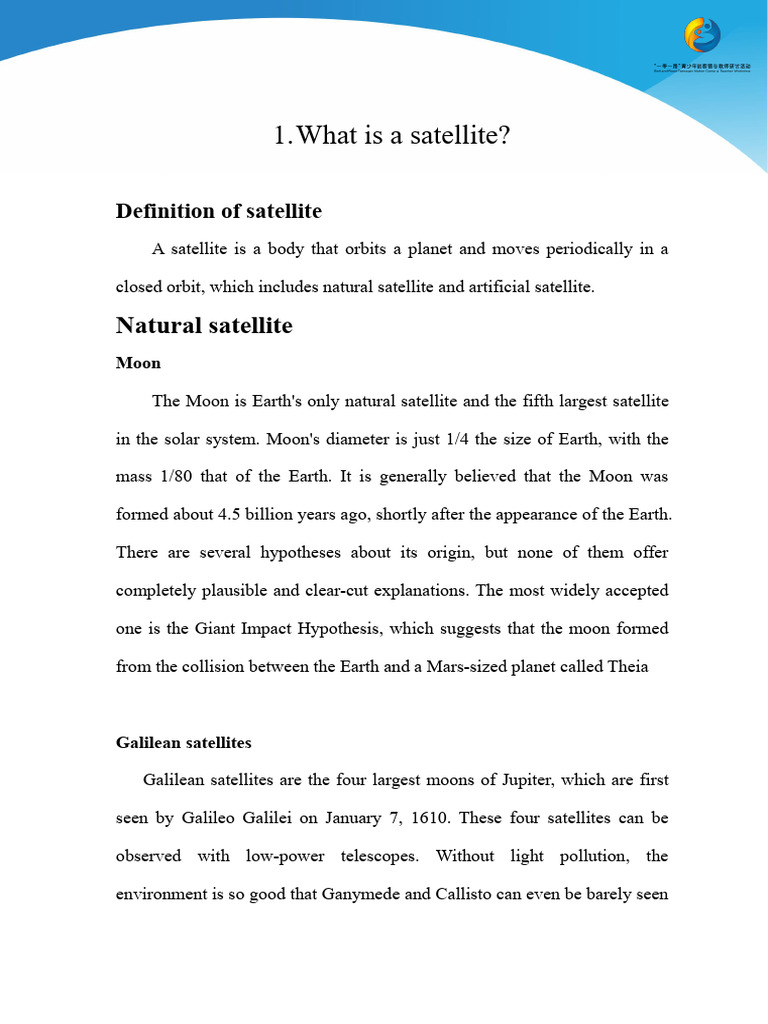 Overview of Natural and Artificial Satellites | PDF