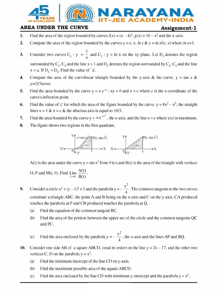 Area Under The Curve (Assignment-1) | PDF