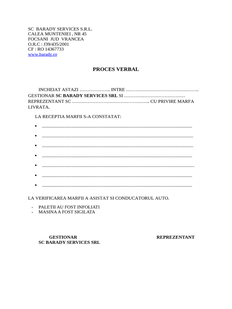 PROCES VERBAL | PDF