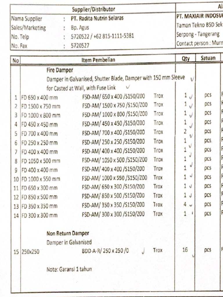 Fire Damper & NRD Trox | PDF