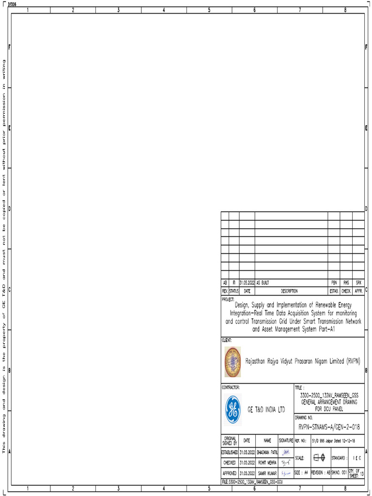 3300-2500 132kv Ramseen Gss-Dcu Panel-rev-Ab | PDF