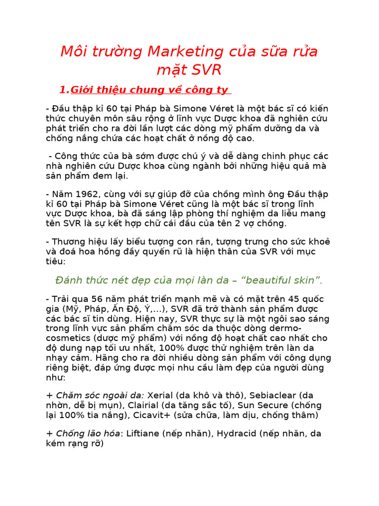 Marketing về SVR | PDF