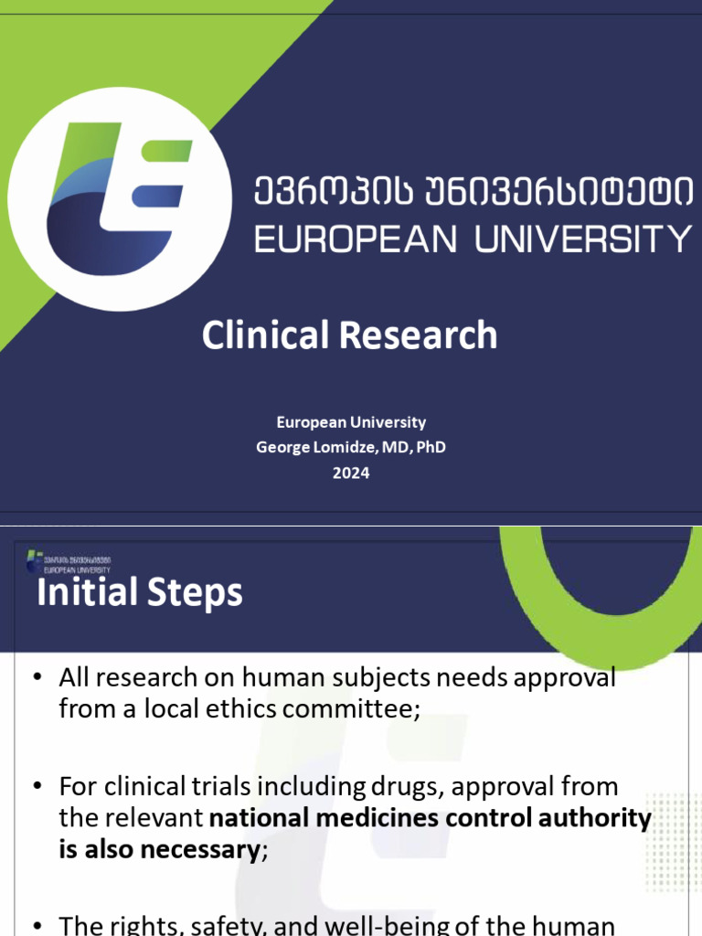 EU - Lecture - 5 - Clinical Research - Crossover 2024 | PDF | Phases Of ...
