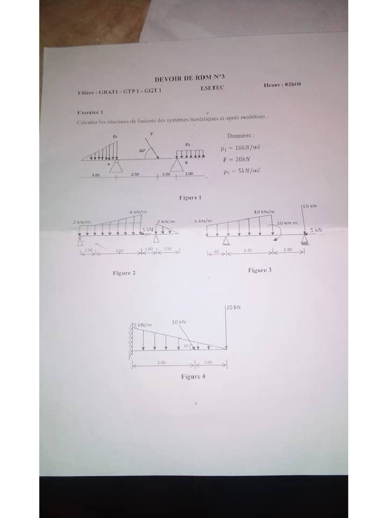 Devoir 3 de RDM | PDF