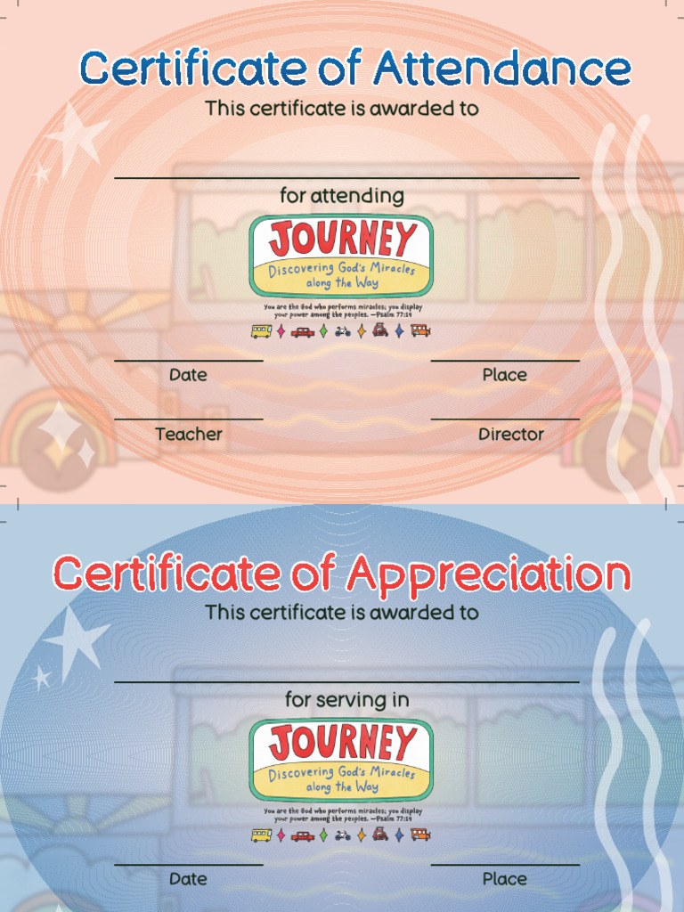 Journey Certificates | PDF