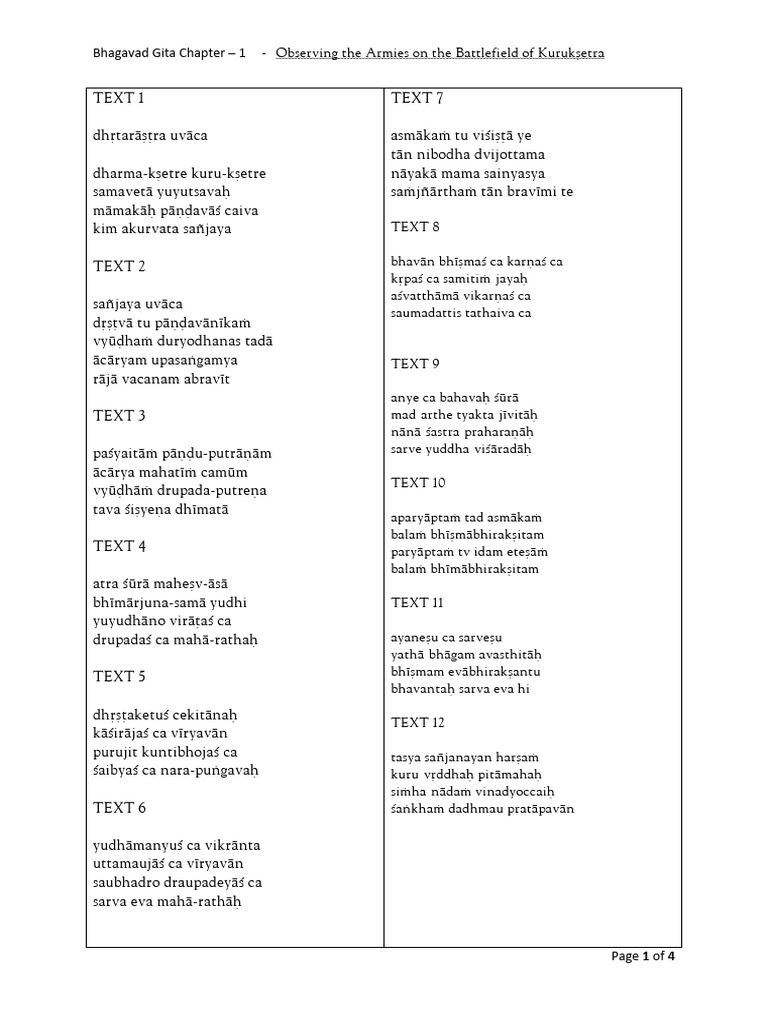 BG 01 Texts | PDF