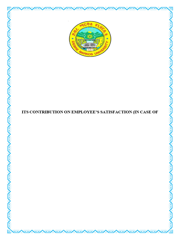 Biniyam's Research 2024 Last | PDF | Job Satisfaction | Decision Making