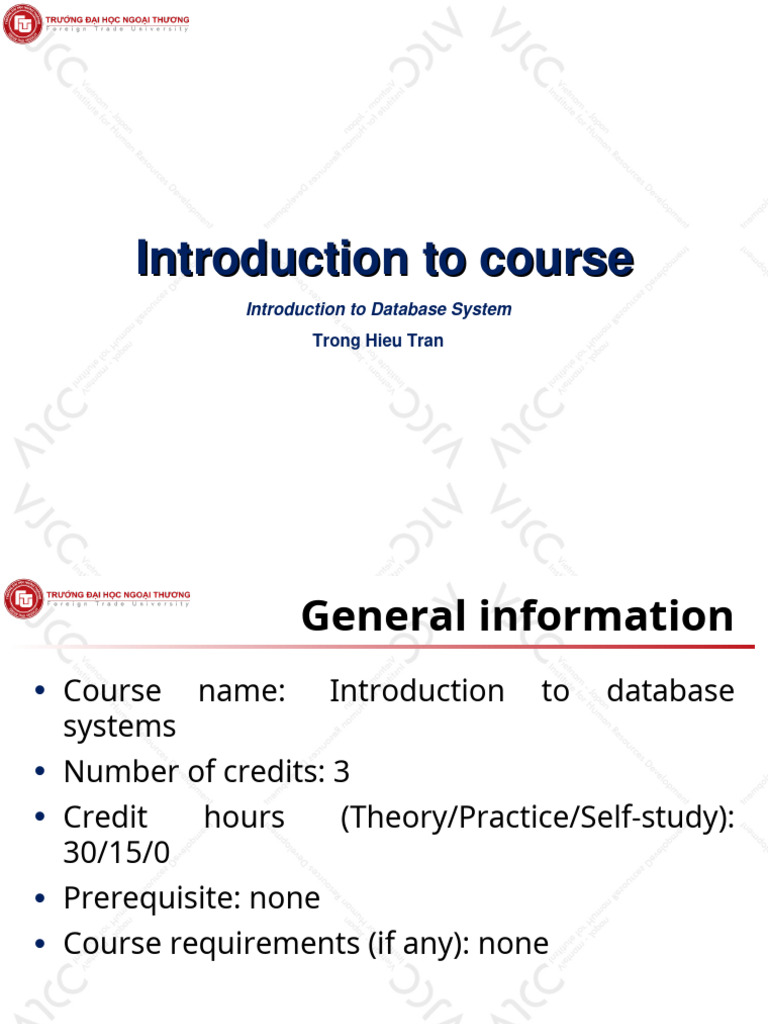 Chapter 0. Introduction to course | PDF | Databases | Relational Database